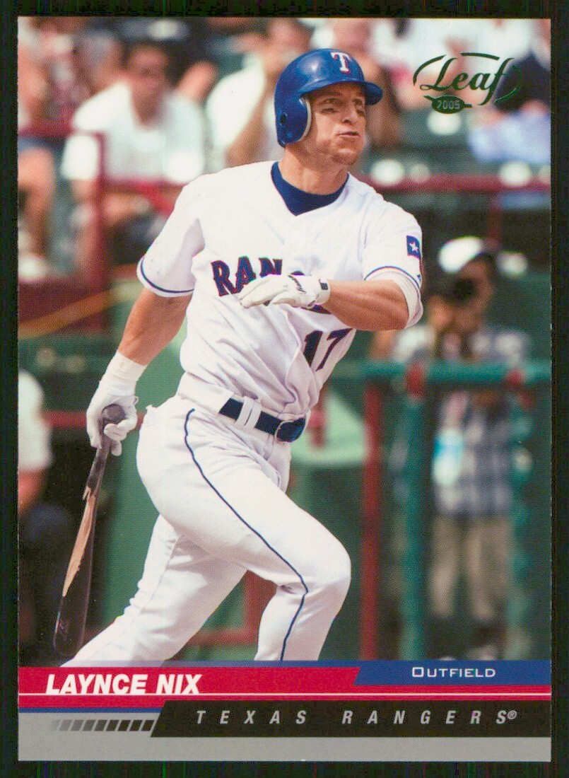 2005 Leaf Green Laynce Nix #194 Texas Rangers | eBay