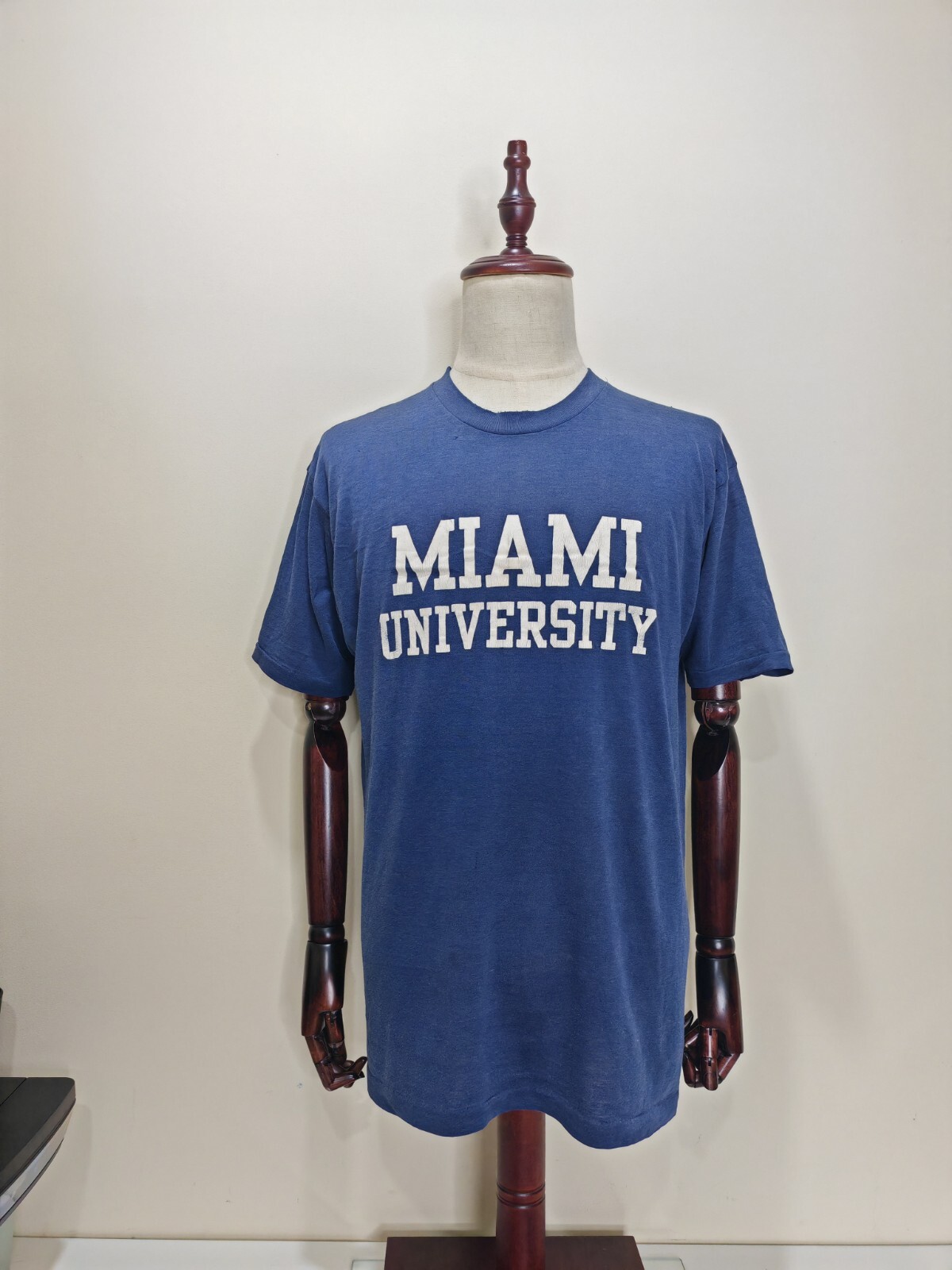 Rare 80s Navy Blue Miami University Oxford Ohio t-shi… - Gem
