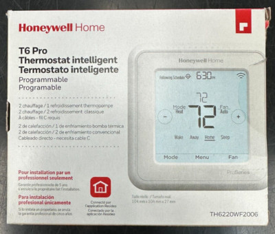 Honeywell T6 Pro Wi-Fi Programmable Thermostat - White TH6320WF2003 | eBay