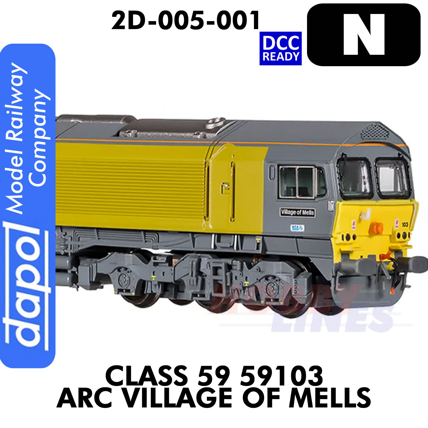 Class 59 Village Of Mells 59103 ARC DCC Ready loco N 1:148 Dapol 2D-005 ...