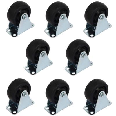 1.5 Inch Dia Rubber Single Wheel Rigid Nonswivel Top Plate Fixed ...