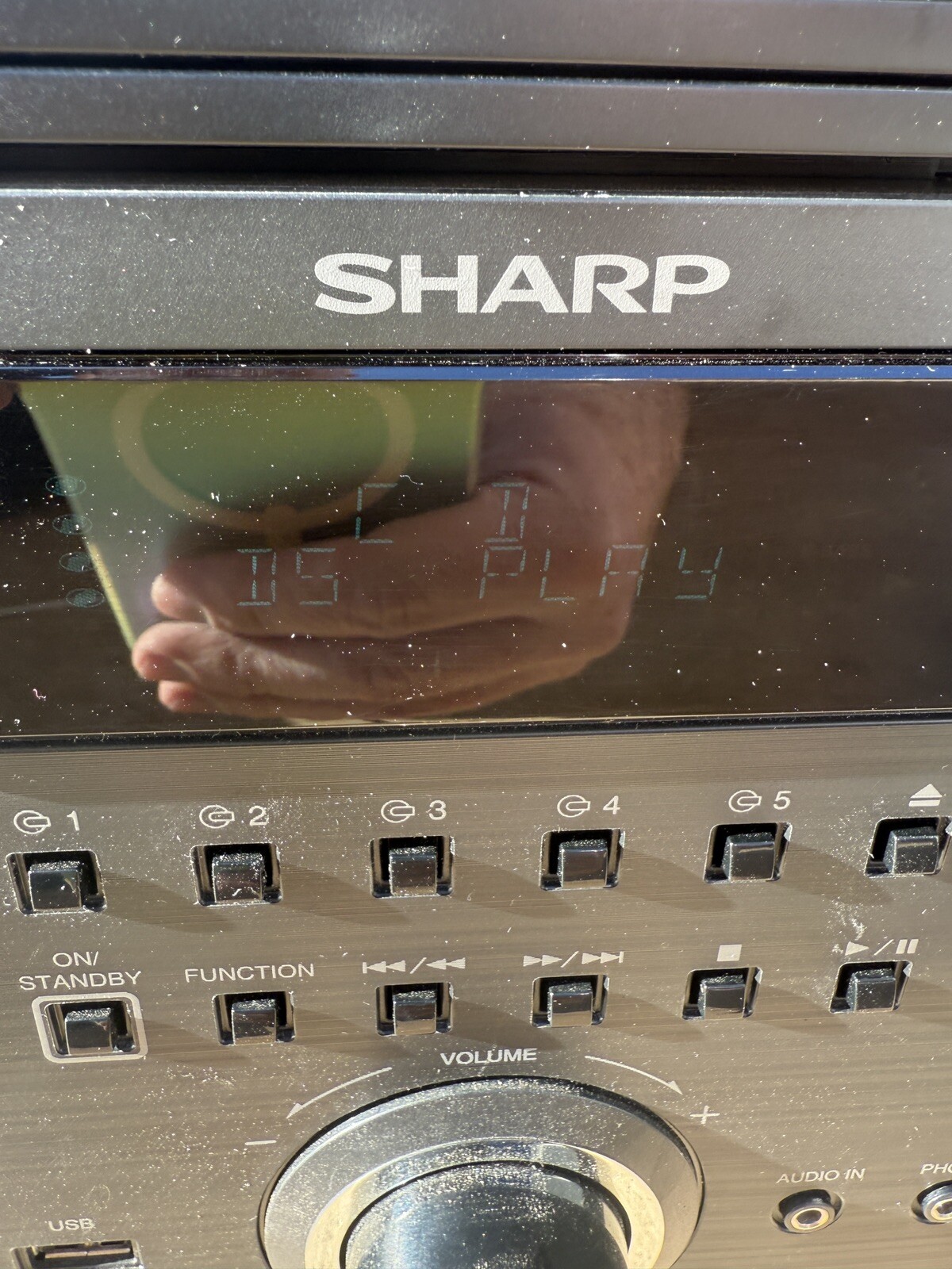 Sharp XL-BH250 5-Disc Micro Shelf Component System Bluetooth Main Unit ...