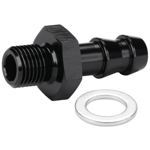 1 M10x1.0 Male to 5/16 Barb Fuel Pump Outlet Adapter Fitting, Aluminum ...