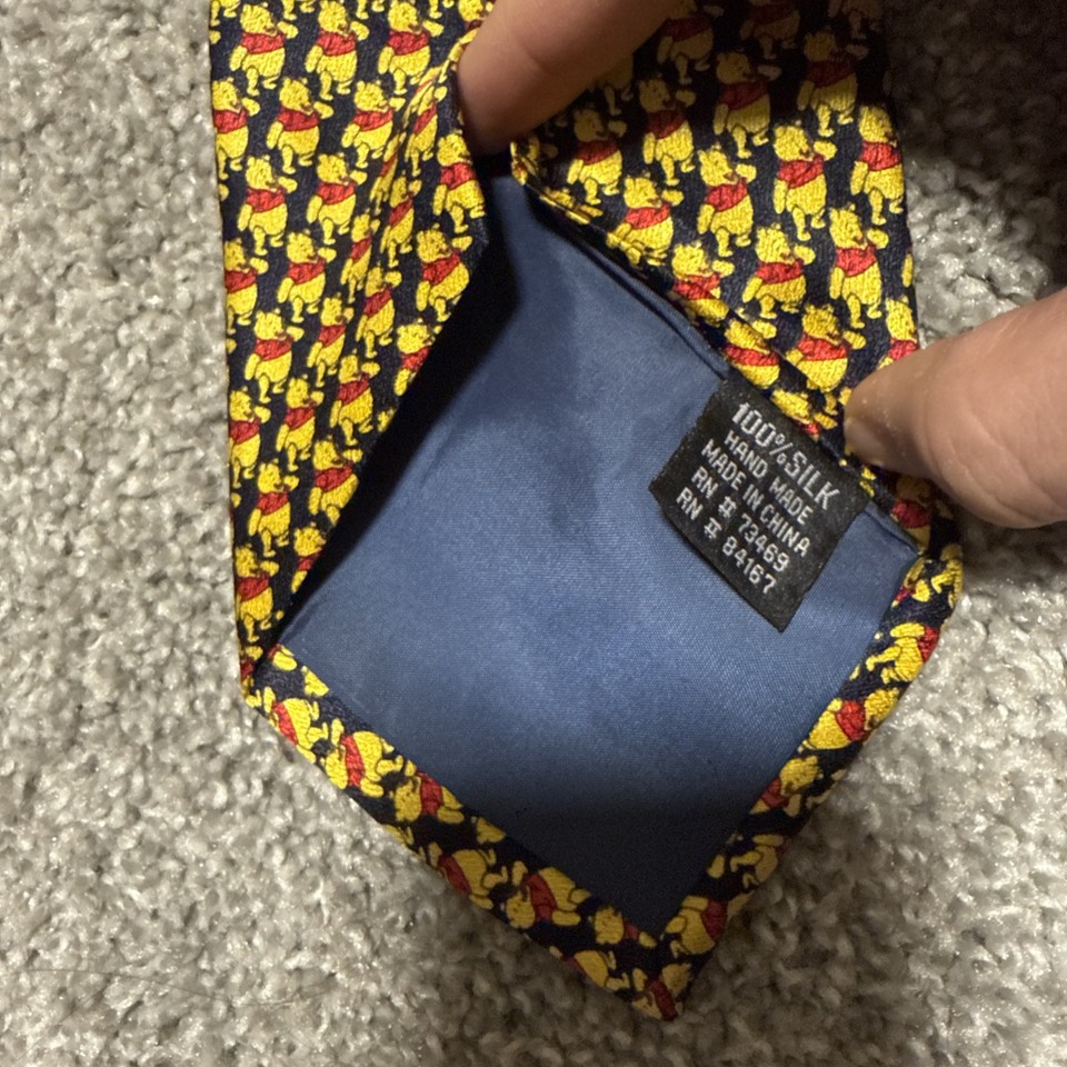 DISNEY Store WINNIE THE POOH Neck Tie Walt Disney Black | eBay