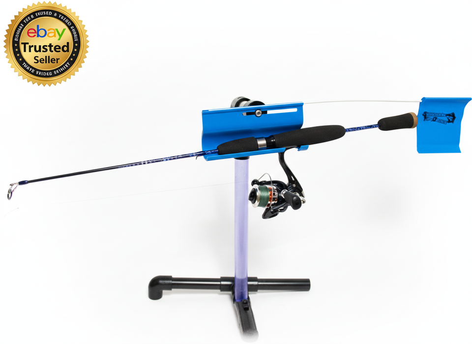 Ice Fishing Tip Down System Tip Up Dead stick Rod & Real Holder Signal ...