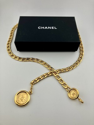 Chanel Rope Chain Belt w/ Rue Cambon Paris Coin Medallions CH79 | eBay