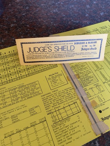 Judges Guild D&D Supplement Judges Shield 3 panels taped | eBay