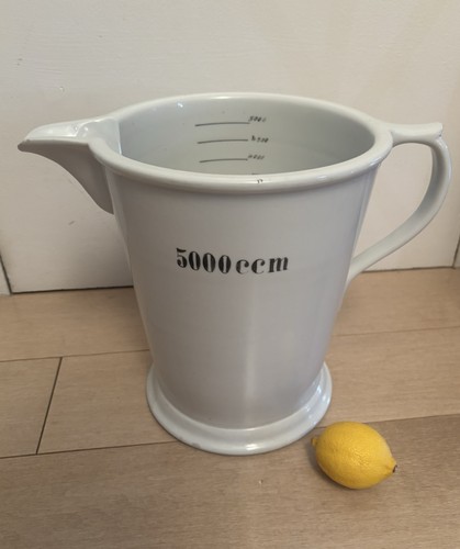 Gigantic Antique Ceramic Porcelain Measuring Cup Pitcher 5000 ml Lab ...