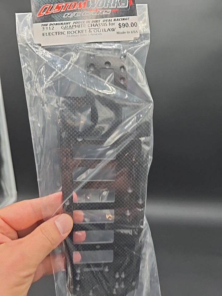 Custom Works Rocket Outlaw Graphite Chassis 3312 Original Nos Rc Car B ...