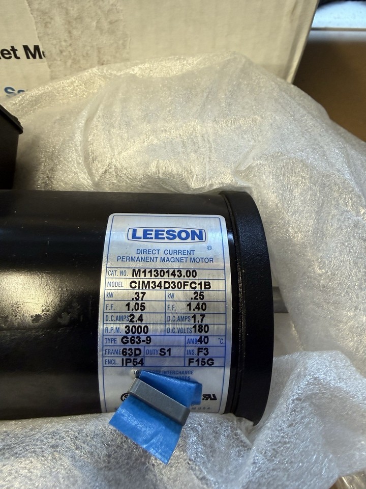 Leeson Dc180v Motor 3000rpm Is 1.7amps CIM34D30FC1B Brand New | eBay UK