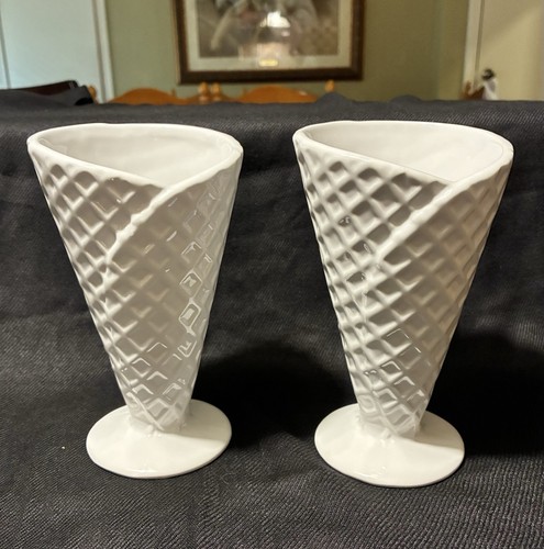 Modern Gourmet Foods Waffle Cone Parfait Dish Set Of 2 EUC | eBay
