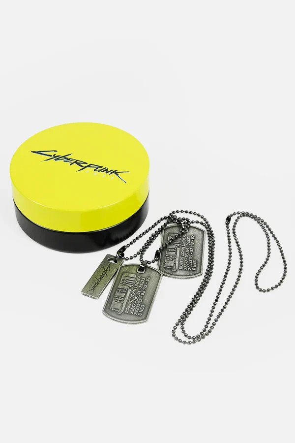 Cyberpunk 2077 Johnny Silverhands Dog Tags Pendant Charm + Chain ...