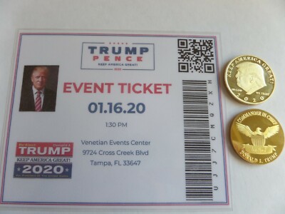 DONALD TRUMP ( MAGA) RALLY, 01-16-2020-Ticket, TAMPA, FLORIDA + 2020 ...
