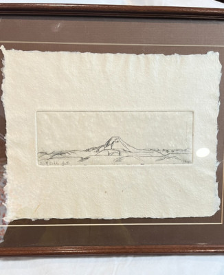 Handmade Paper Original Pen And Ink S.D. Butte Drawing Art J. Haas | eBay