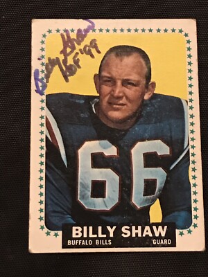 HOF BILLY SHAW 1964 TOPPS SIGNED AUTOGRAPHED CARD #38 BUFFALO BILLS ...