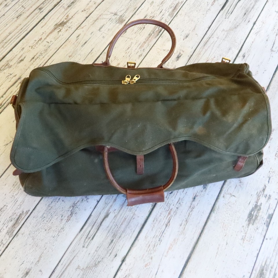 Vintage The Orvis Company Battenkill Leather & Green Rolling Canvas ...
