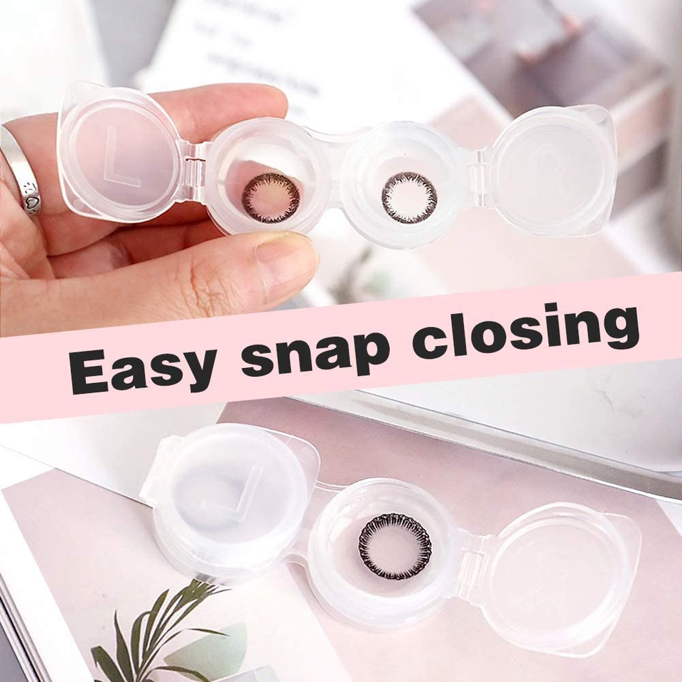 Clear Contact Lens Case, 5 Pack Flip Top Contact Leses Cases with ...