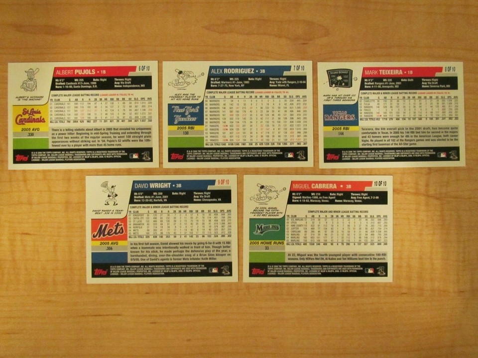 2006 Topps National Baseball Card Day Near Complete Set 5 of 10 | eBay