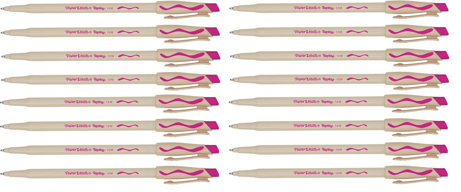Papermate Replay 1.0mm Erasable Pen Fuschia Pink 16 Pack | eBay