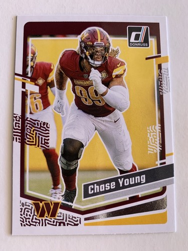 CHASE YOUNG 2023 Panini DONRUSS Football #293 Washington Commanders DE ...