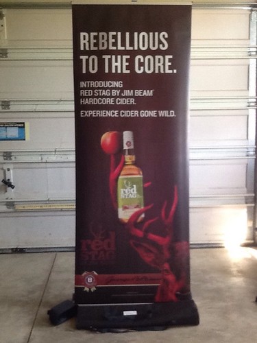 Jim Beam Red Stag Hardcore Cider Retractable Roll Up Banner Stand | eBay