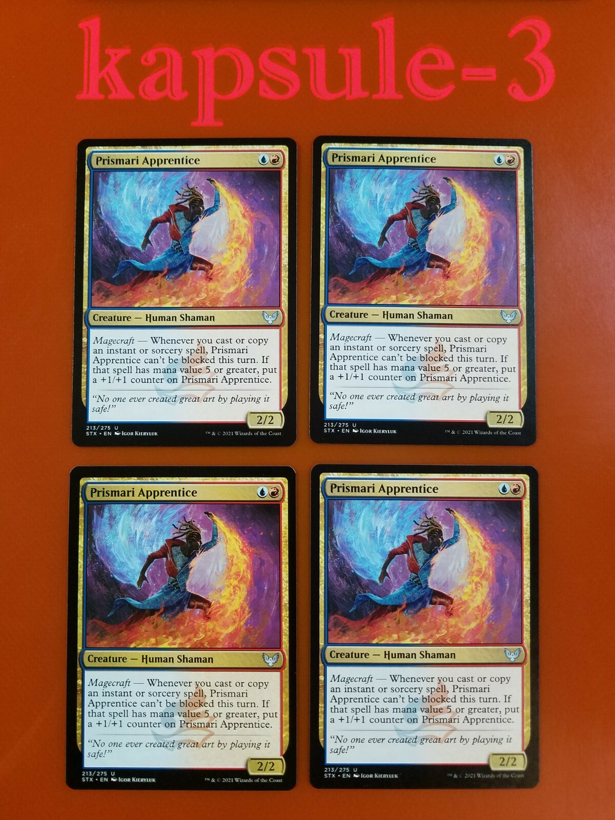 4x Prismari Apprentice | Strixhaven School of Mages | MTG Magic Cards ...