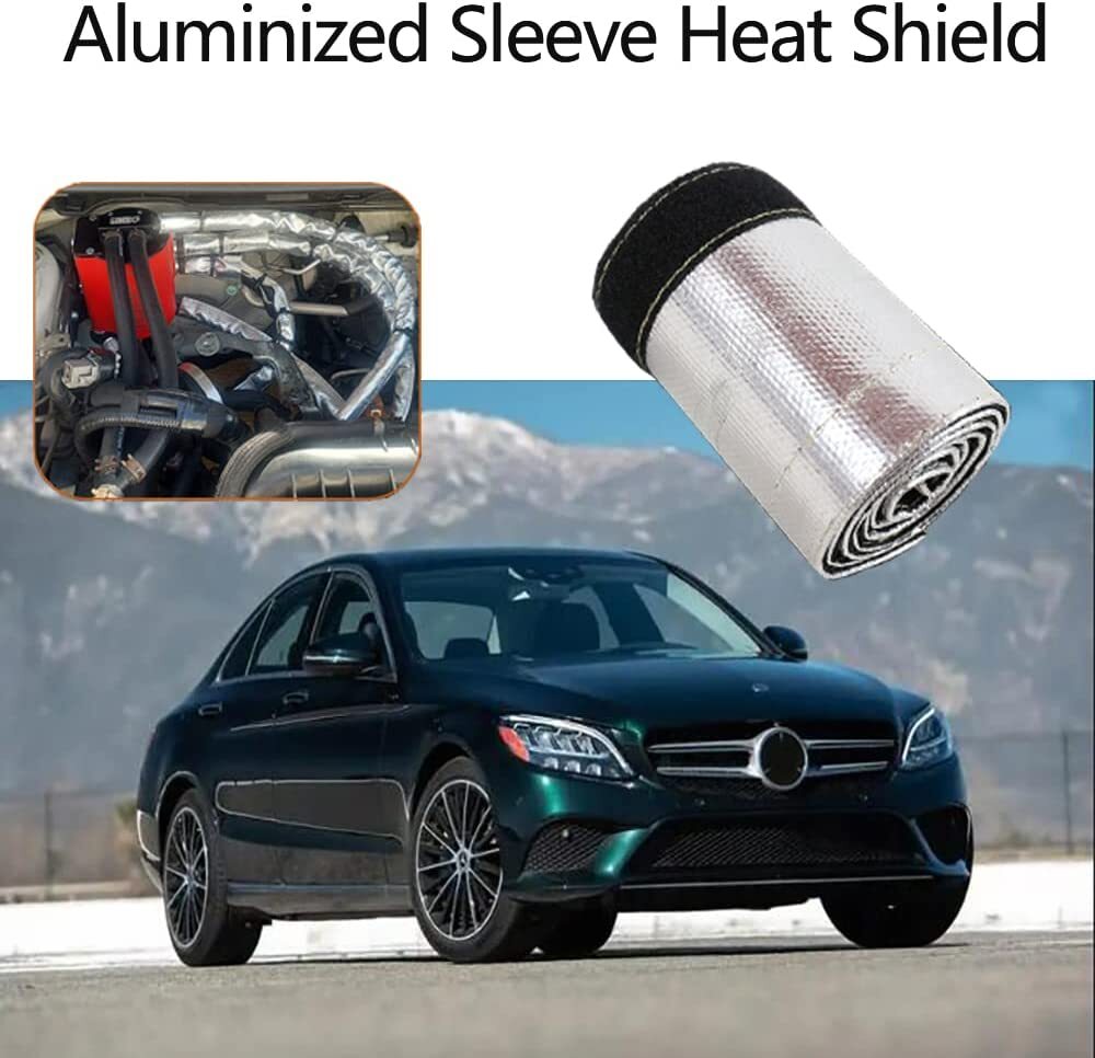 Aluminized Heat Sheath Heat Wrap Wire Shield Sleeve --3/4"-1"ID x 10ft ...