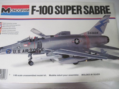 Monogram 1/48 F-100 Super Sabre Aircraft Model Kit #5416 | eBay
