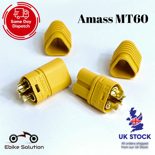 AMASS MT60 3-Pole 3.5mm Brushless Motor ESC RC Pair Connector Plug ...