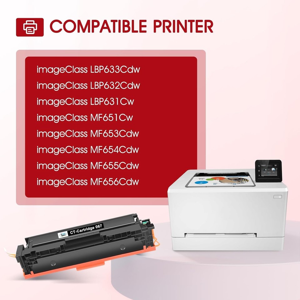 067 067H Toner Cartridge High Yield for Canon MF651Cw MF653Cdw MF654Cdw ...