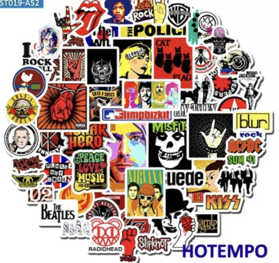 50 x Rock and Roll Punk Music Band Stickers | eBay UK