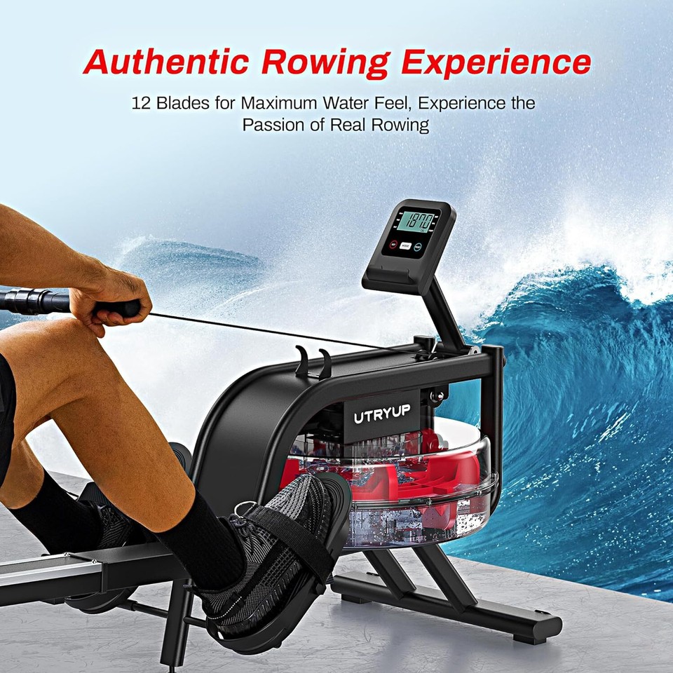 UTRYUP R10 Water Rowing Machines for Home 350 LB Weight Capacity with ...