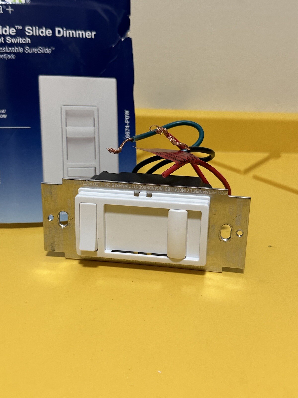 Leviton Decora Slide Universal Dimmer Almond SureSlide with Preset 6674 ...