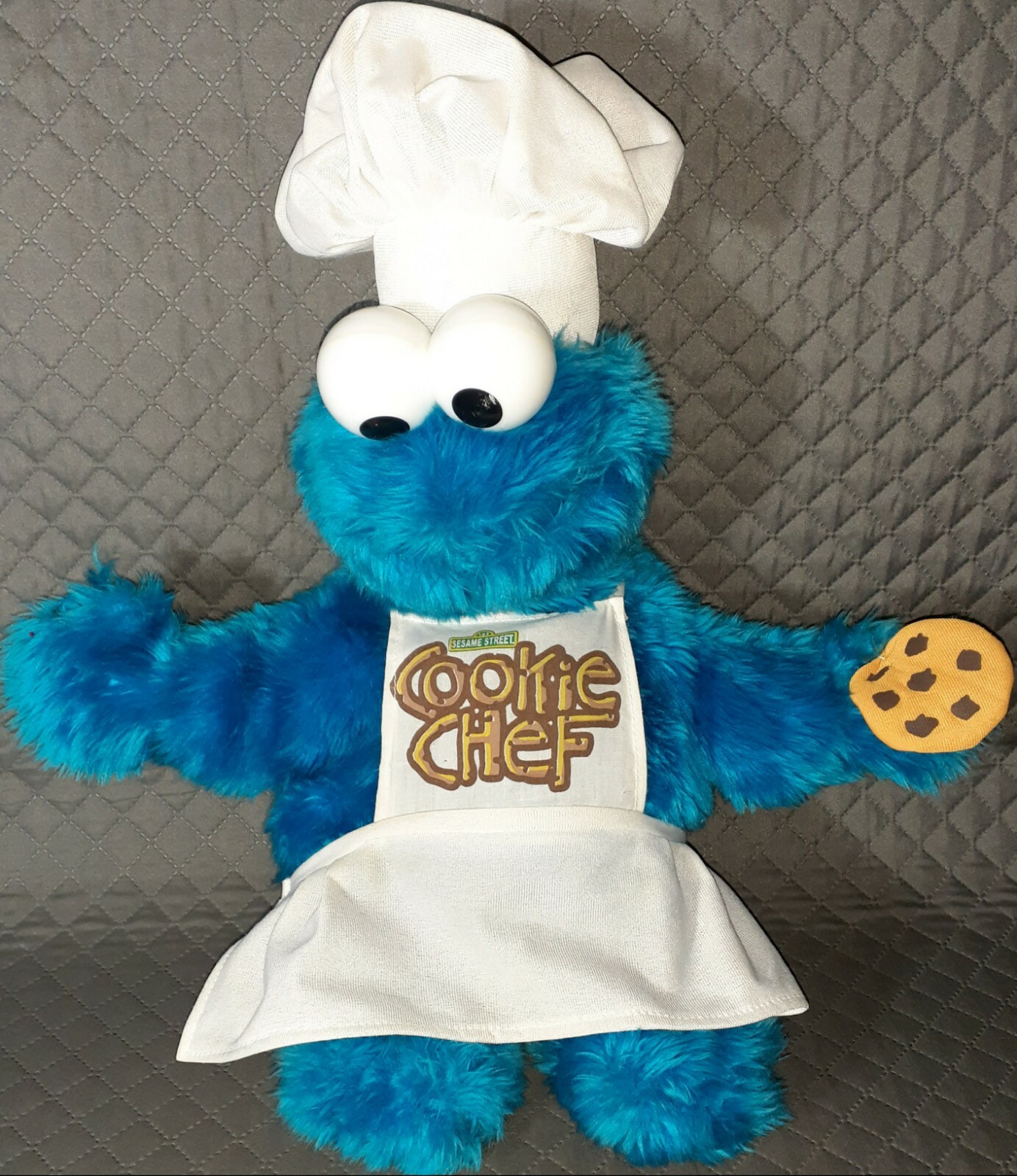 Cookie Monster Cookie Chef 19” Plush Sesame Street 2004 Nanco Stuffed ...