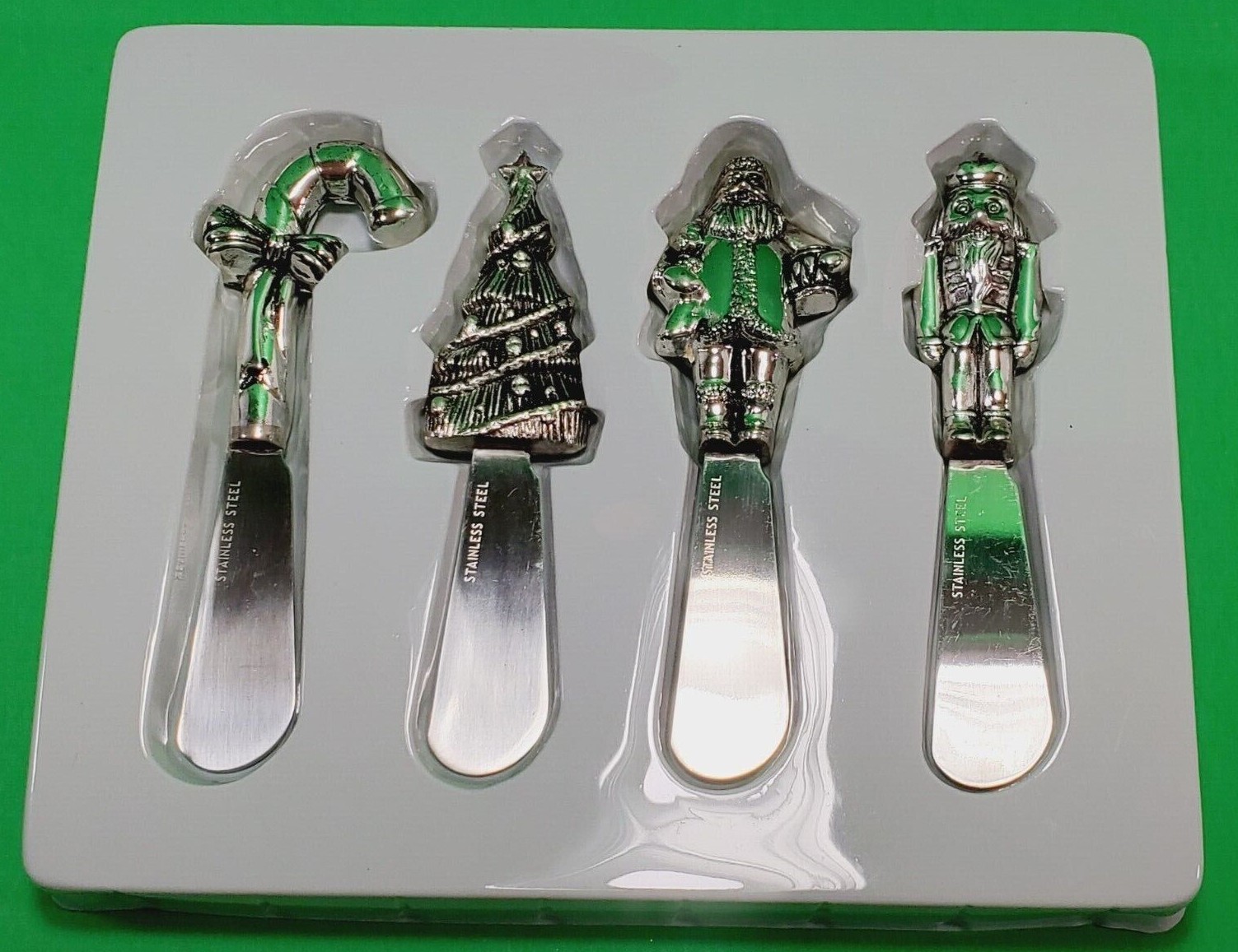 FOLIO HOME Christmas Spreaders Set Of 4 Holiday Dip Spreaders Stainless ...