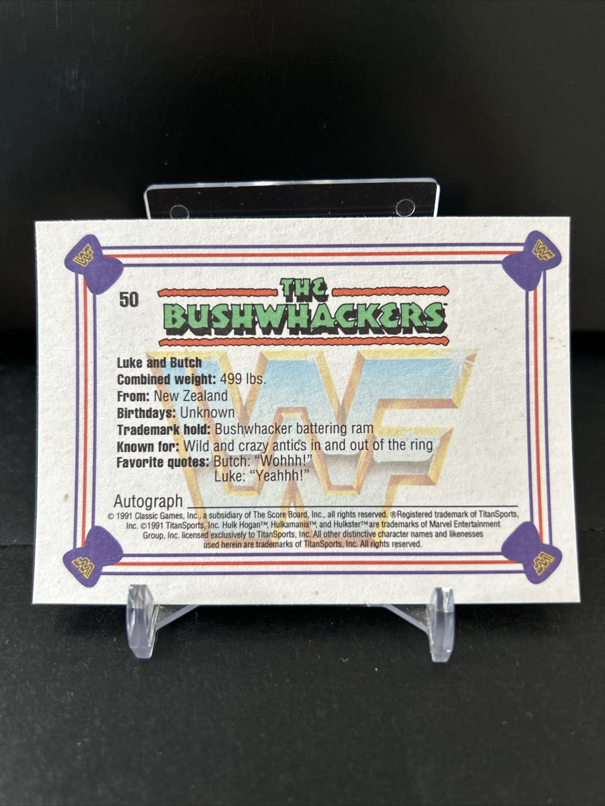 1991 Classic WWF Bushwackers #50 | eBay