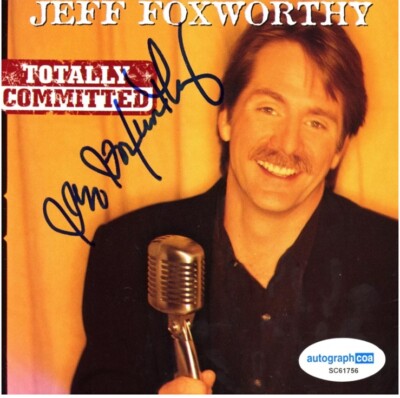 COMEDIAN JEFF FOXWORTHY SIGNED AUTOGRAPHED CD TOTALLY COMMITTED ACOA ...