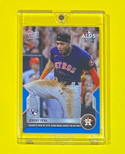2022 MLB Topps Now Jeremy Pena Rookie Card BLUE PARALLEL /49 SSP Astros ...