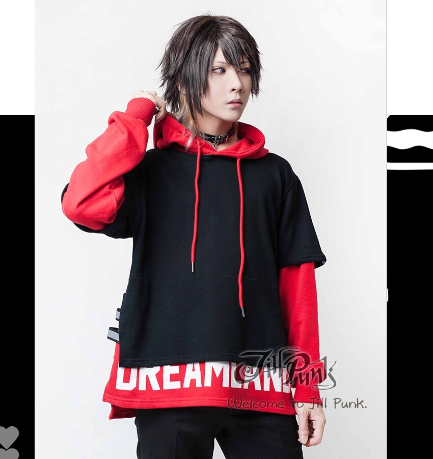 street swag urban squad Clashing color layered look baggy hoodie ...