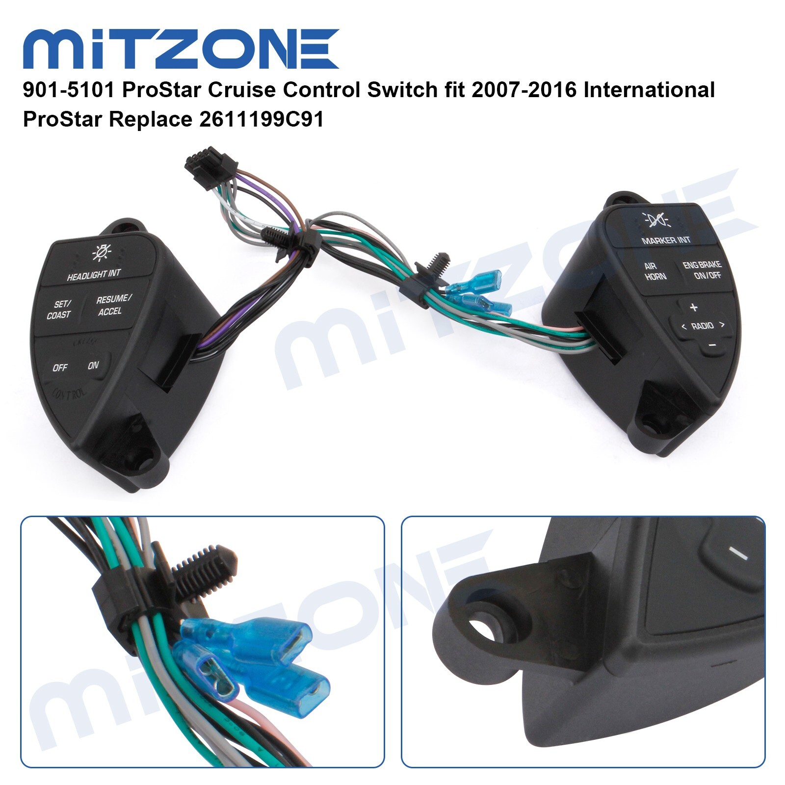 901-5101 Cruise Control Switch for 2007-2016 International ProStar ...