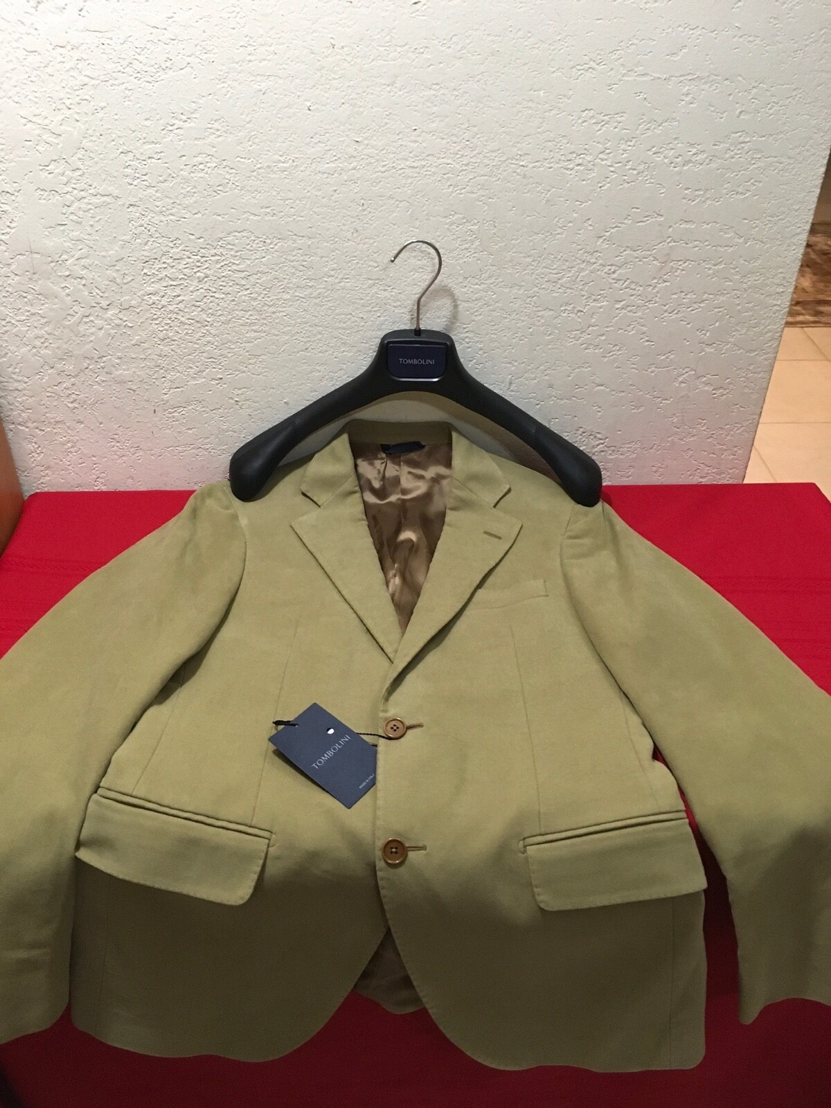 TOMBOLINI Suit Jacket Velvet Look 100% Cotton Made In Italy 46 US:Small ...