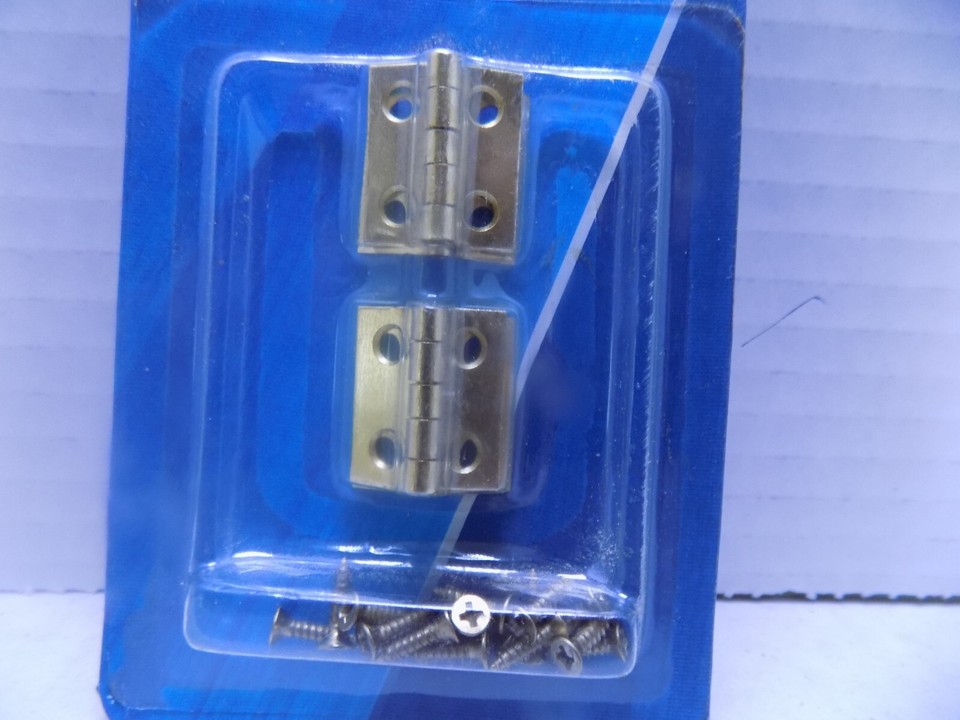 MIDDLE HINGE, BRASS FIN. 4 PER PACK NEW W/SCREWS BY IVES SCHLAGE/IVES ...