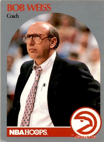 1990-91 Hoops Bob Weiss #305 Atlanta Hawks | eBay