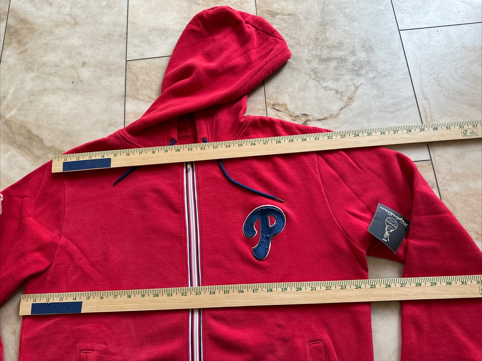 Fightin Phillies Wright &Ditson Retro Logo Zip Up Hoodie Men’s Size X ...