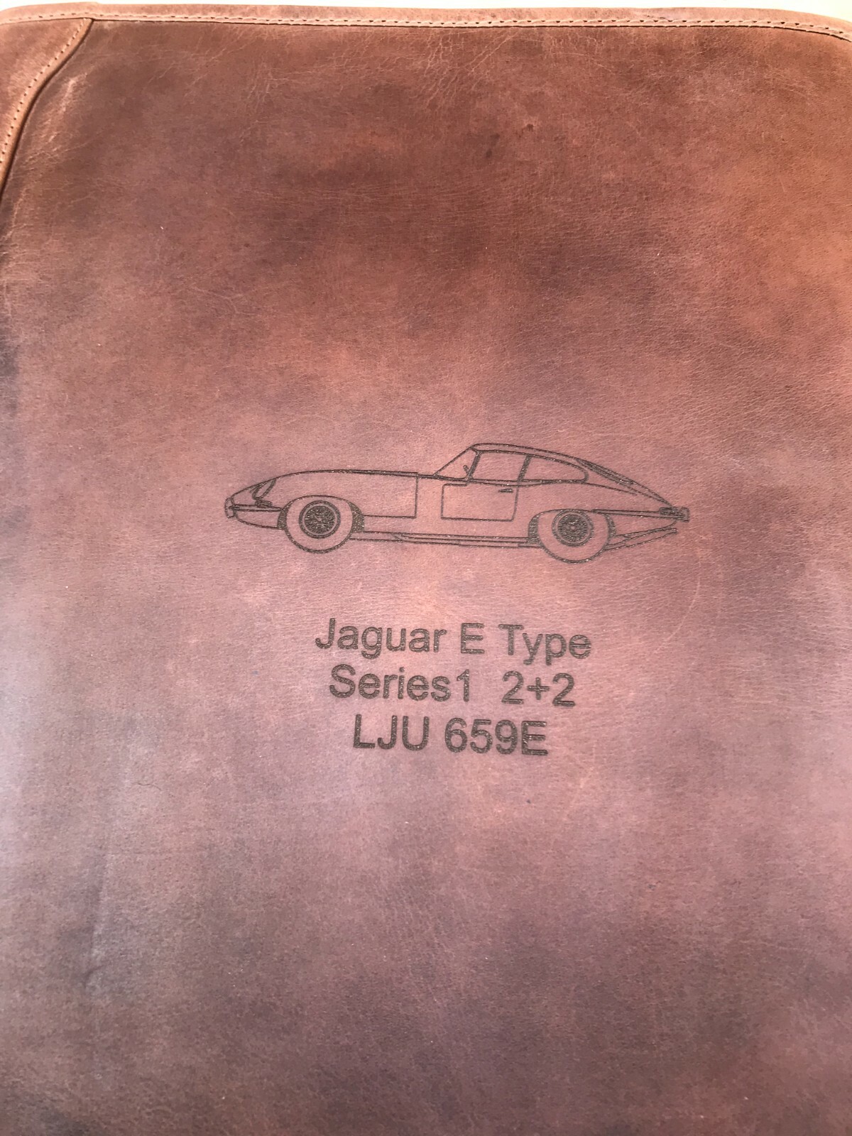 Classic car document folder wallet personalised option for details of ...