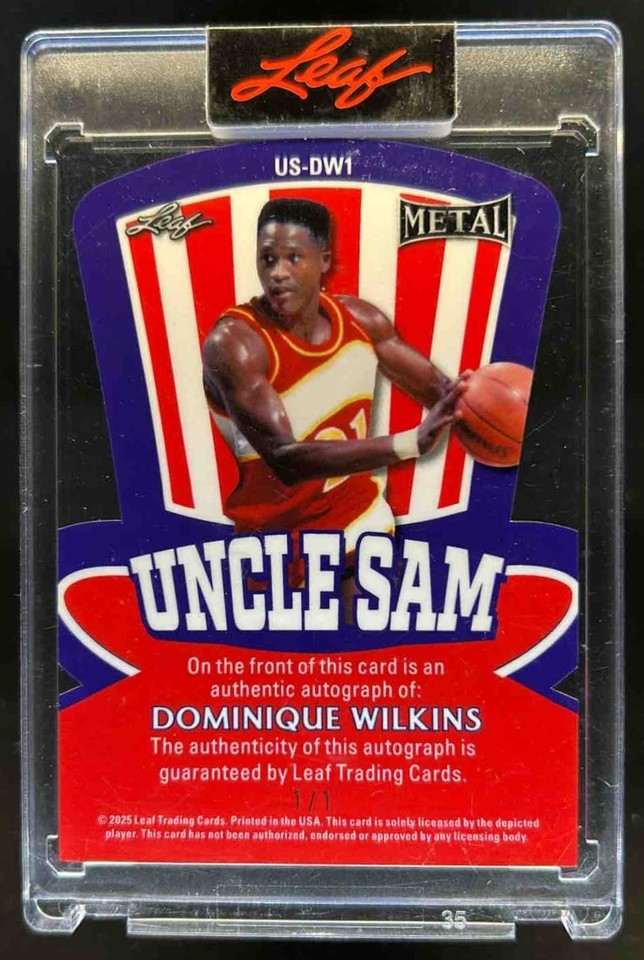 2025 Leaf Metal Uncle Sam Dominique Wilkins Autograph Auto #1/1 | eBay
