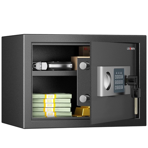 Locksworth Safe for Home, 0.6 Cubic Feet Safety Box, Lock Box for Money ...