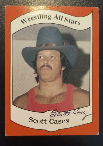 COWBOY SCOTT CASEY *Autographed Signed * 1983 Wrestling All Stars ...