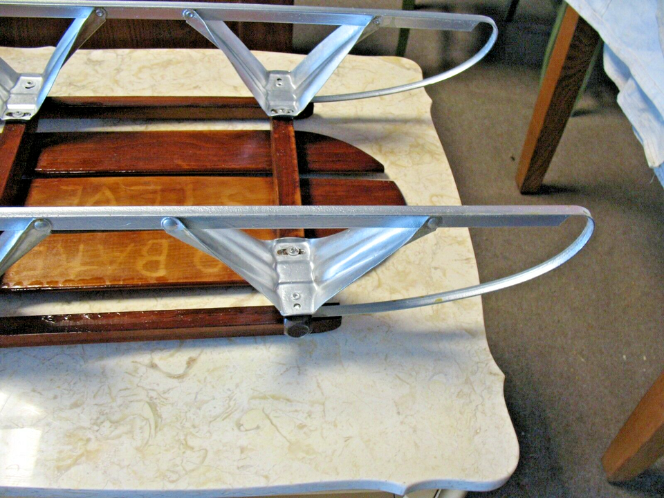 VINTAGE SILVER STREAK 1950's SNOW SLED 52'' RESTORED TO ORIGINAL COND ...