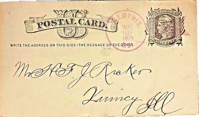 Fancy Purple Star Postmark And Cancel On UX 5–to Quincy, IL 1879 | eBay